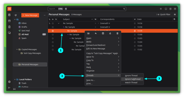 Tips And Tweaks For Handling Message Threads In Thunderbird Linux Punx